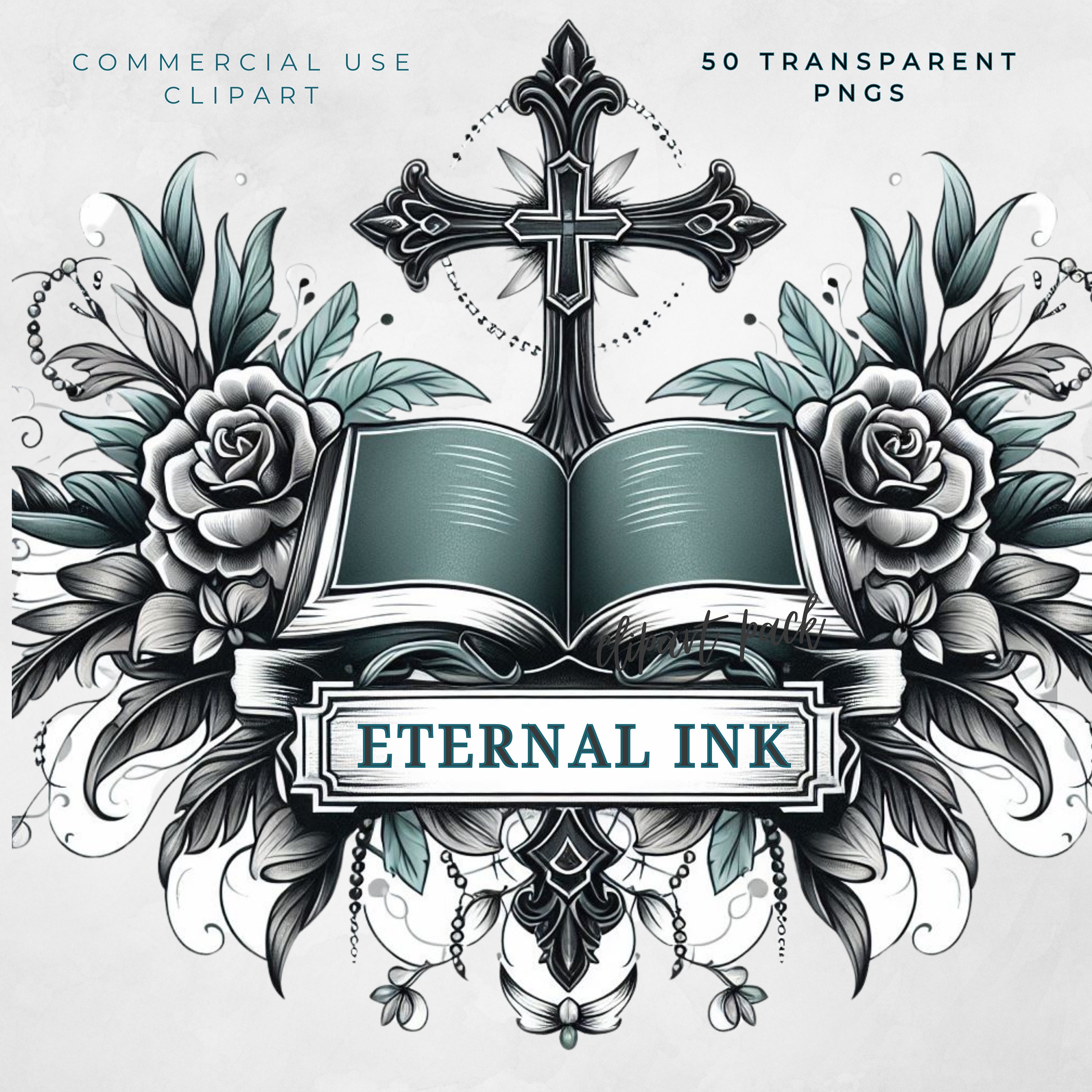 Divine Ink: 50 Bible-themed Tattoo Illustrations (PNG, 300 DPI ...