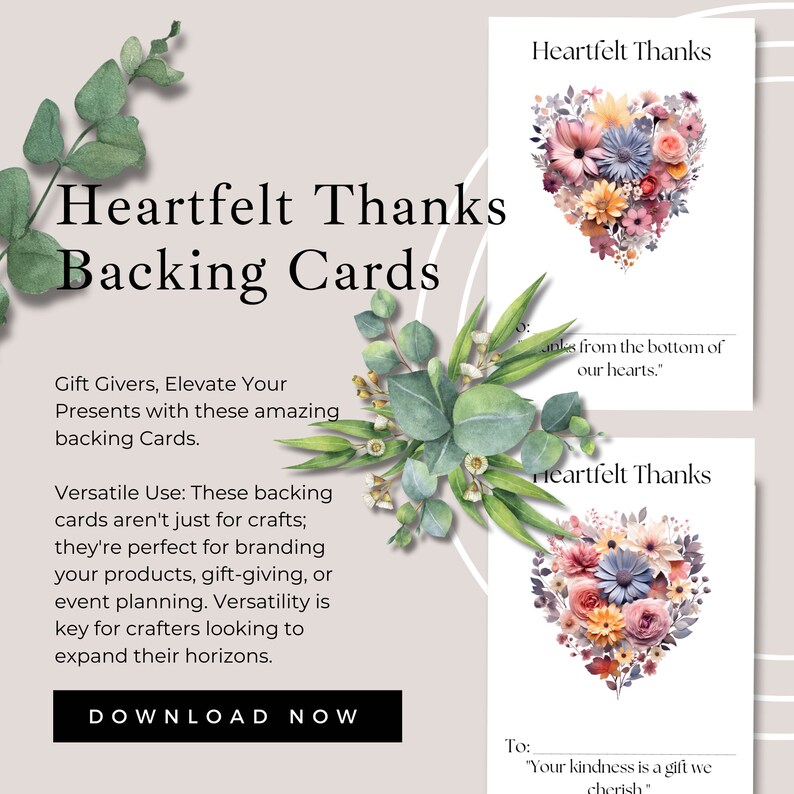 Pocket Hug Cards Printable Heartfelt Thanks Backing Cards Gratitude ...
