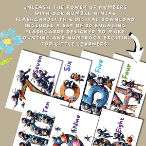 Number Flashcards Ninja Themed - 20 Printable Cards for Learning ...
