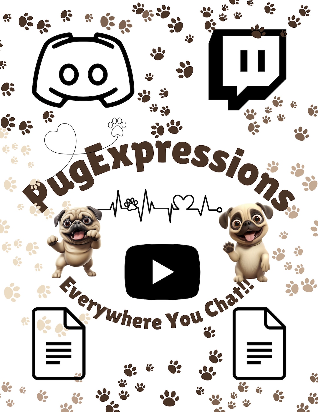 Pug Emojis, Emotes Expressions: Embrace the Emotevolution - Versatile ...