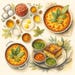 South African Bobotie Clipart Bundle: Modern Food Illustrations ...