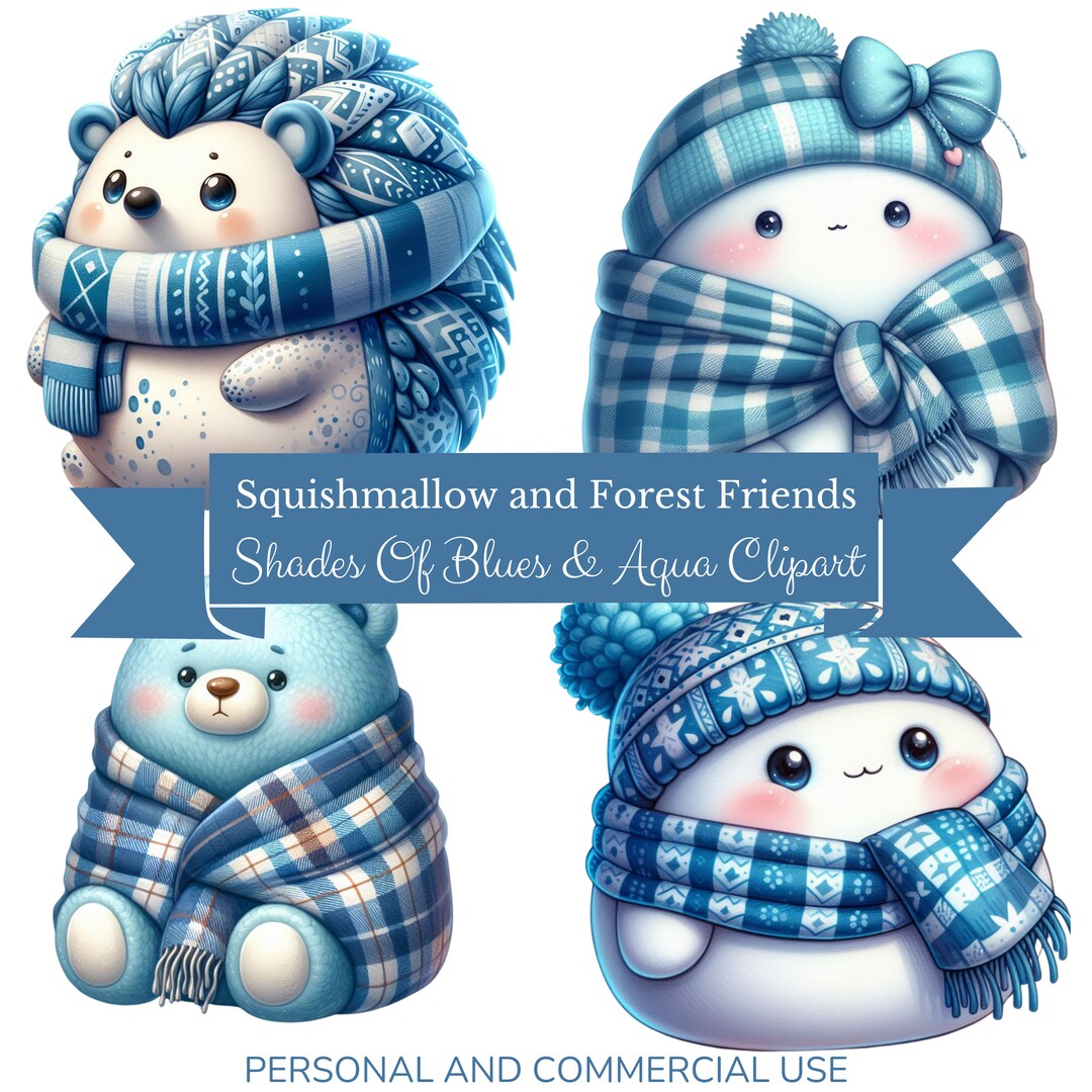 Squishmallow Forest Animals Clip Art - 76 Cute Critter Illustrations ...