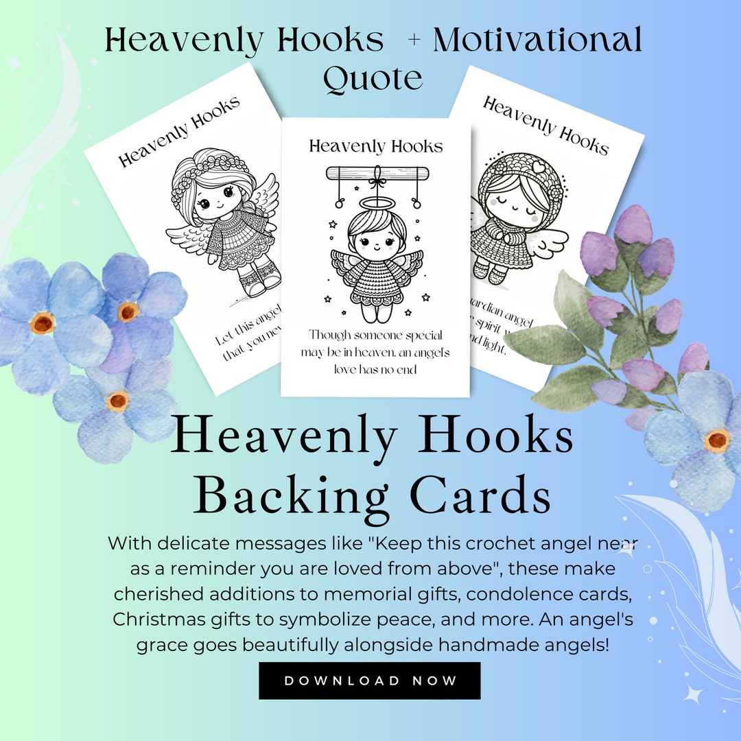 Backing Cards Heavenly Hooks Pocket Hug Cards 9 Motivational Printables ...