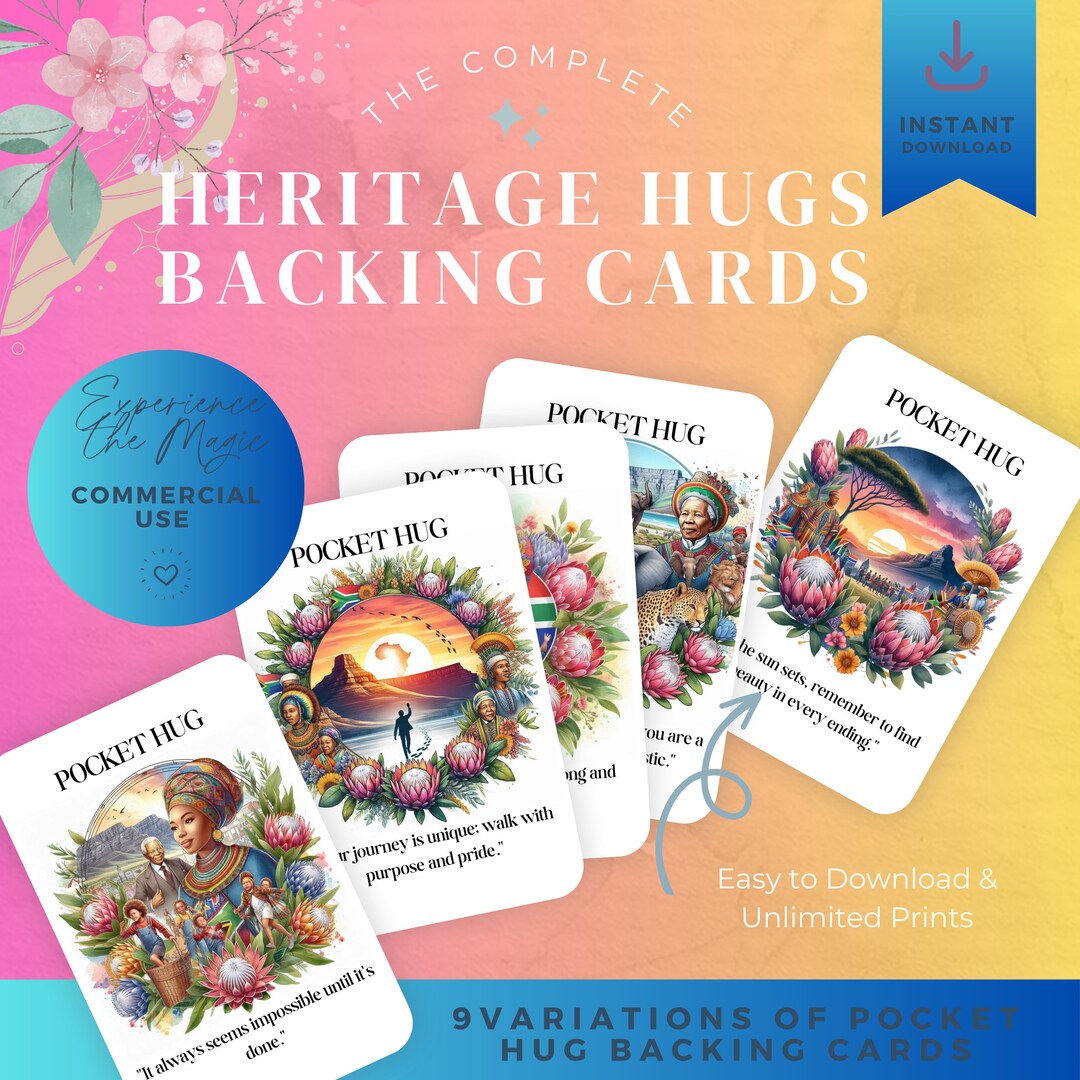 South African Heritage Pocket Hug Cards: Cultural Gifts (digital ...