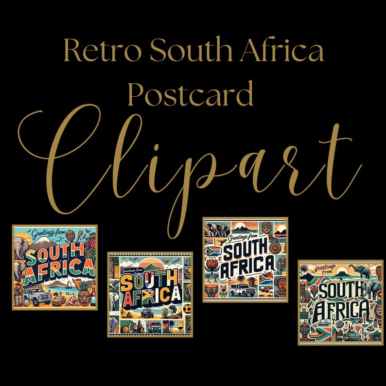 South Africa Postcard PNG | Greetings From SA Digital Art | African ...