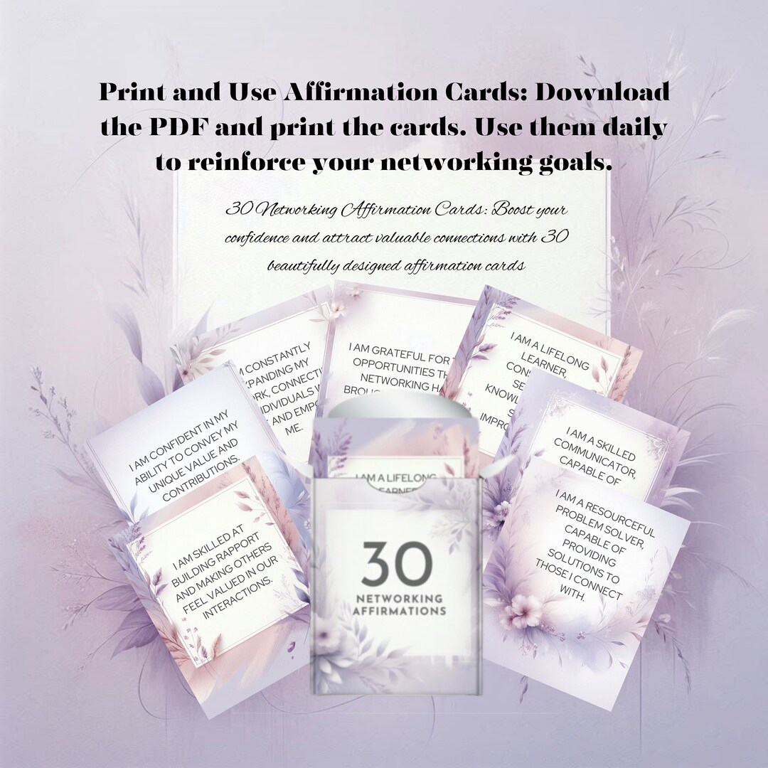 Networking Affirmation Cards Bundle: Scrapbooking Pages & Video ...
