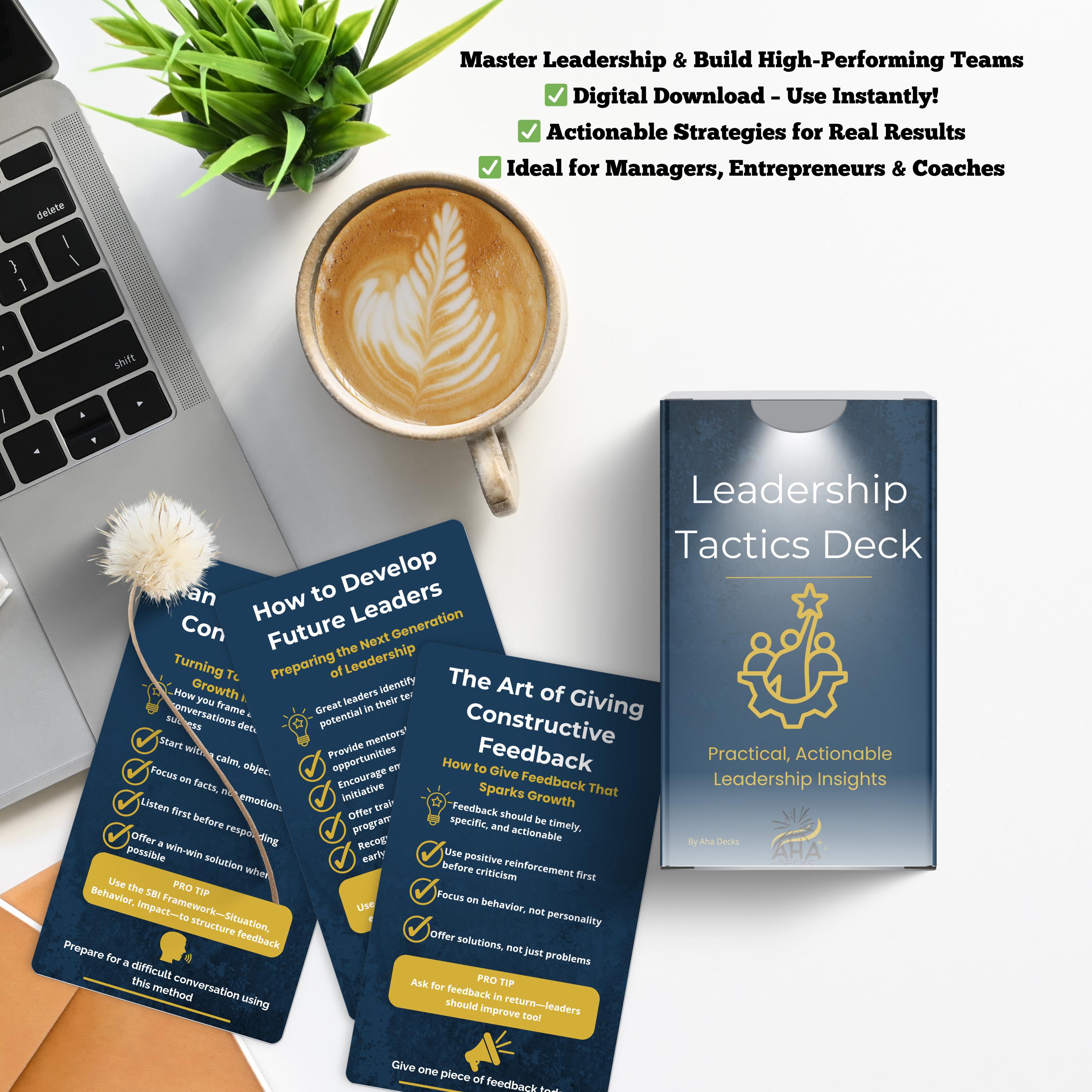 Leadership Tactics Deck: 50+ Coaching Cards (printable PDF) - Etsy