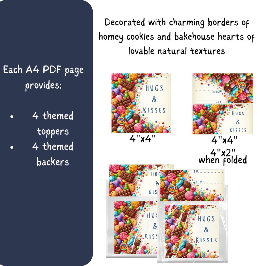 Sugar Rush Cookie Toppers Backers Sweet Treat Tags Printables Dessert ...