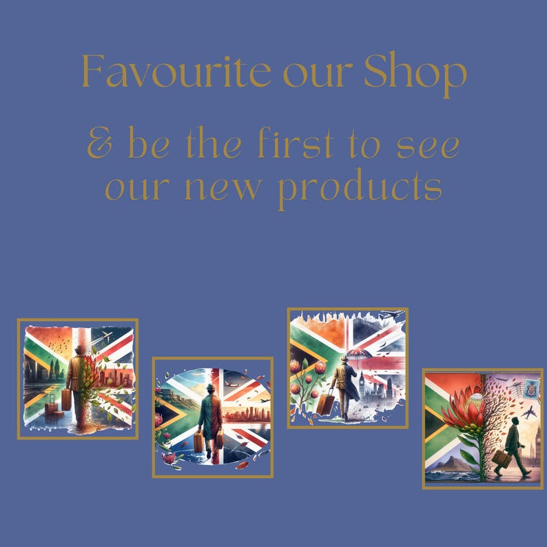 South Africa UK Migration PNG | Watercolor Emigration Art | Safari to ...