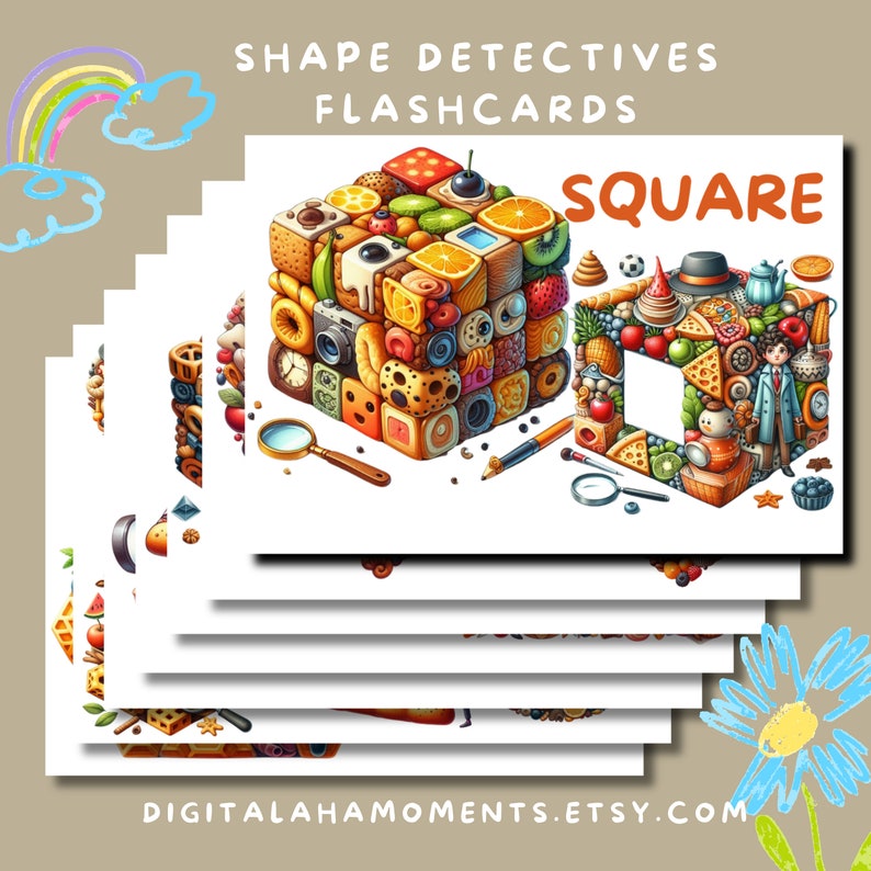 Teacher Flashcards for Teaching Children Shapes | Shape Detectives Fun ...