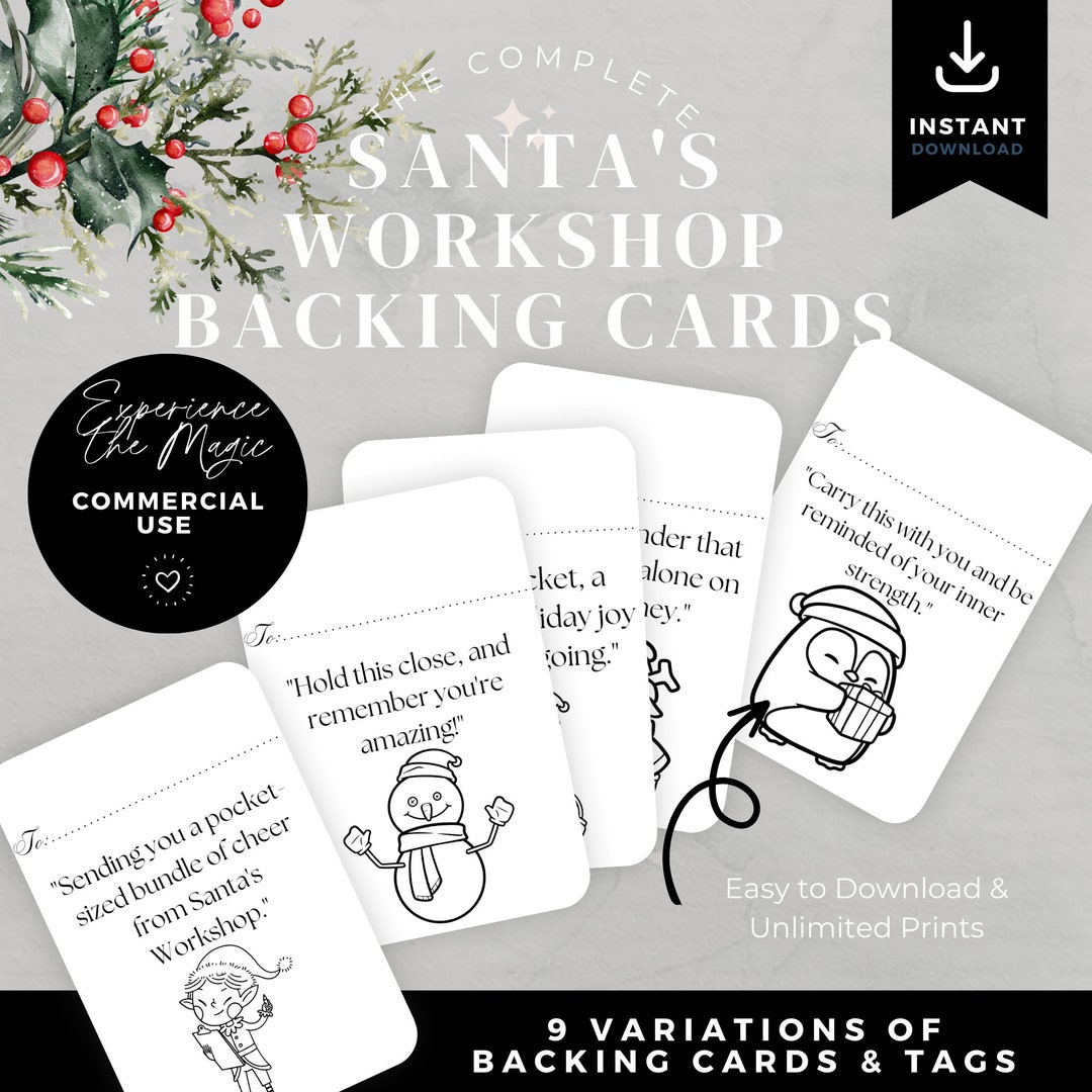 Pocket Hug Santa's Workshop Backing Cards With Bonus Gift Tags ...