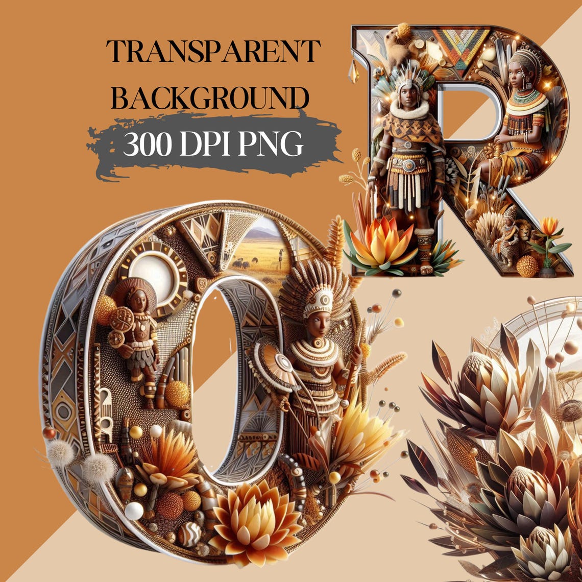 South African 3D Letter PNG Zulu Ndebele Crystal Alphabet African ...