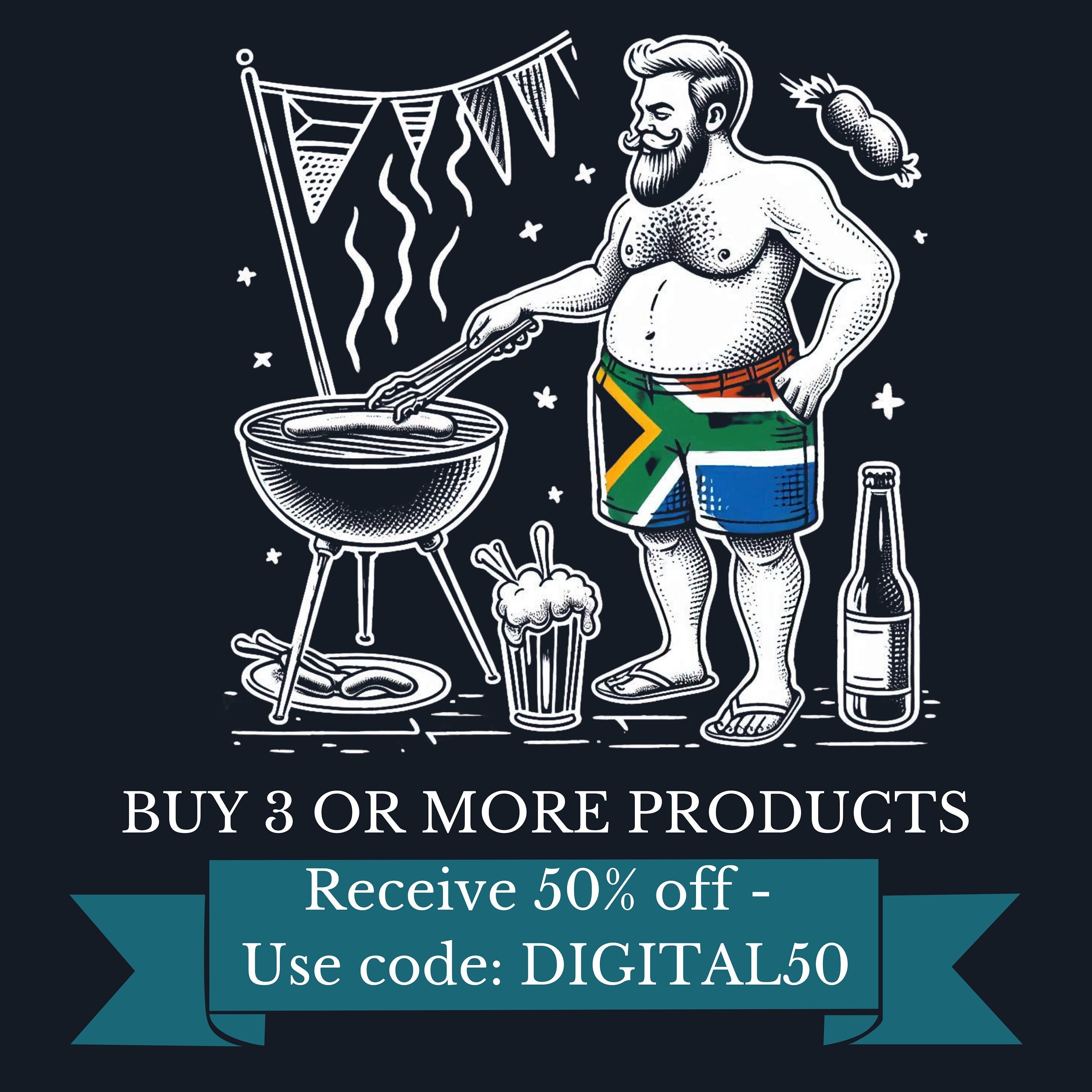 South African Braai Master Clipart Bundle: BBQ Graphics (digital ...