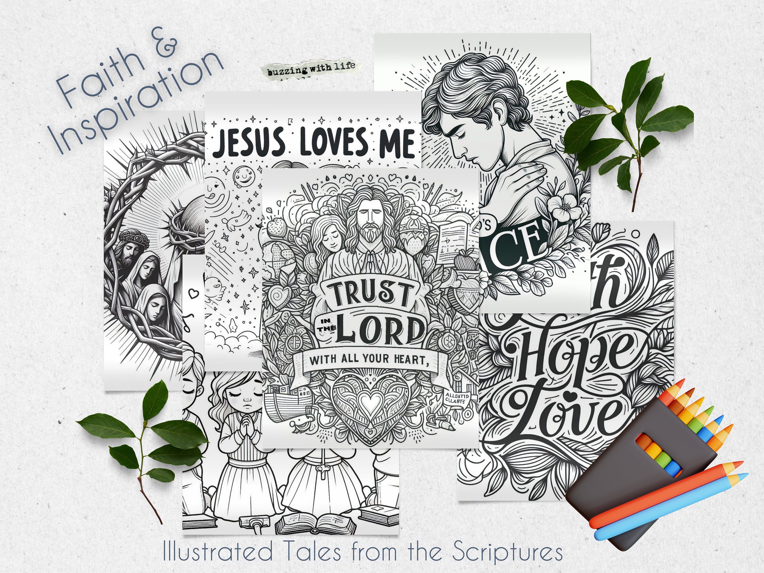 Religious Coloring Pages Sacred Serenity: Faith and Inspiration ...