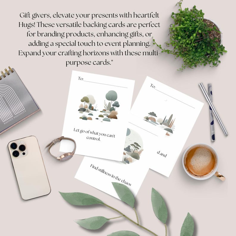 Printable Zen Garden Mindfulness Cards Meditation Backing Cards Digital ...