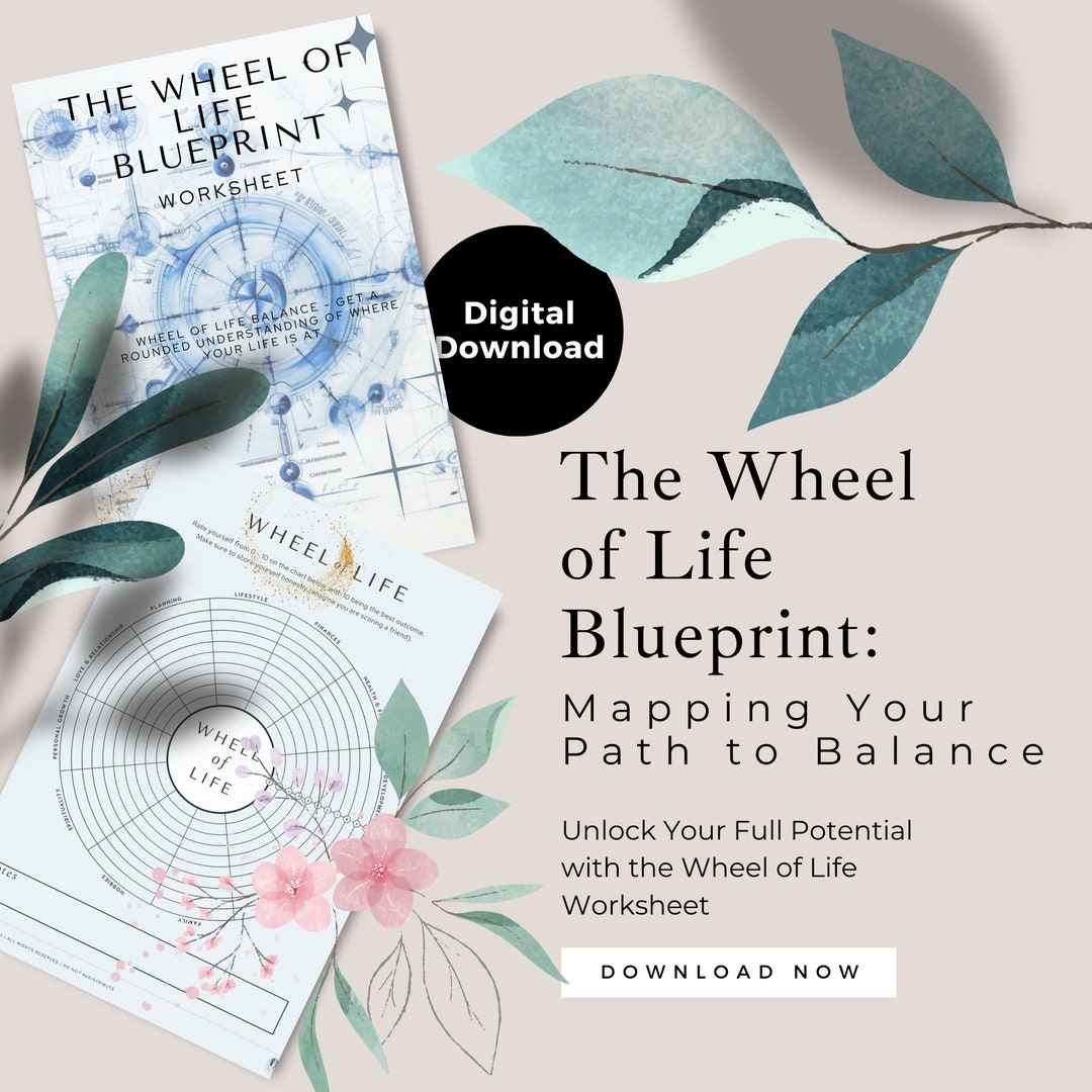 The Wheel of Life Blueprint Worksheet - Instant Download - Self ...