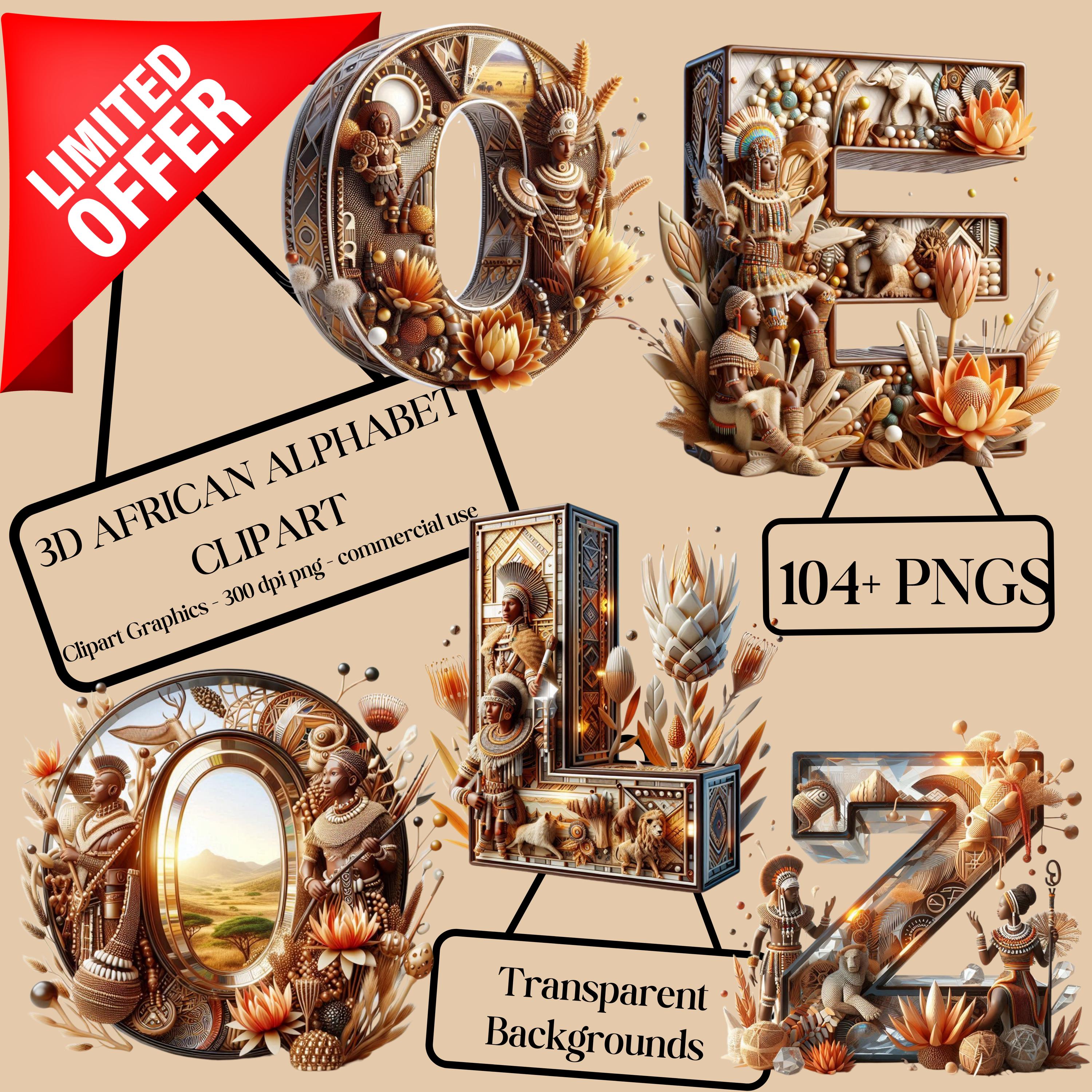 South African 3D Letter PNG | Zulu Ndebele Crystal Alphabet | African ...