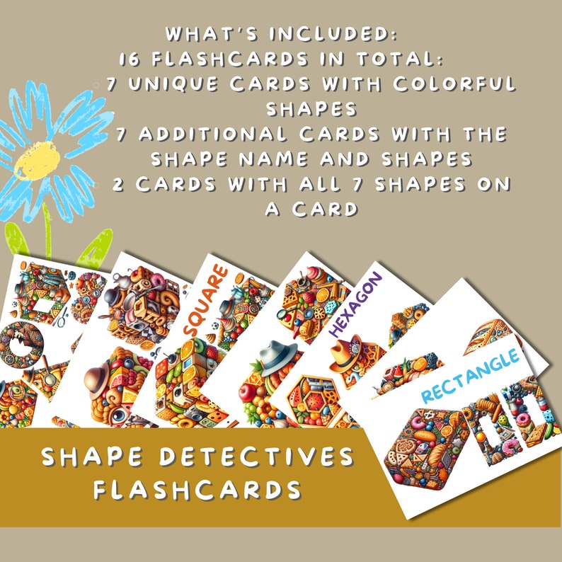Teacher Flashcards for Teaching Children Shapes Shape Detectives Fun ...