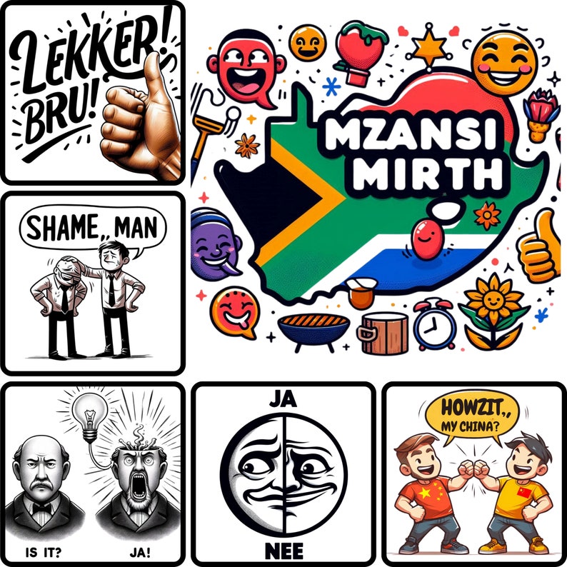 South African Sayings Clipart Collection, PNG Graphics, 300 DPI ...