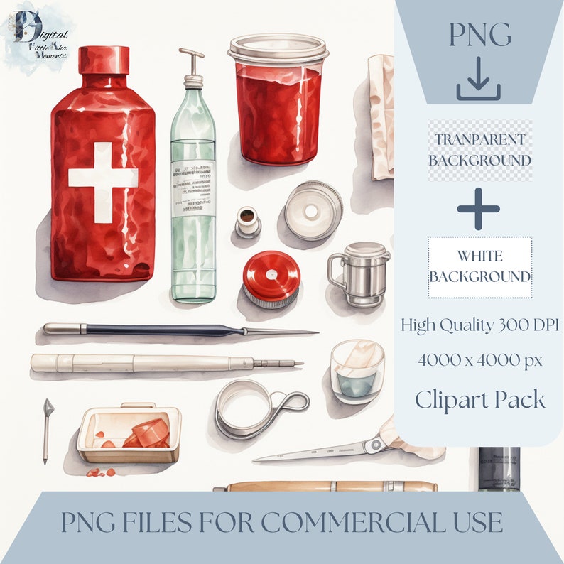 Watercolor Doctor Surgeon Clipart Bundle - Medical Art Illustrations ...