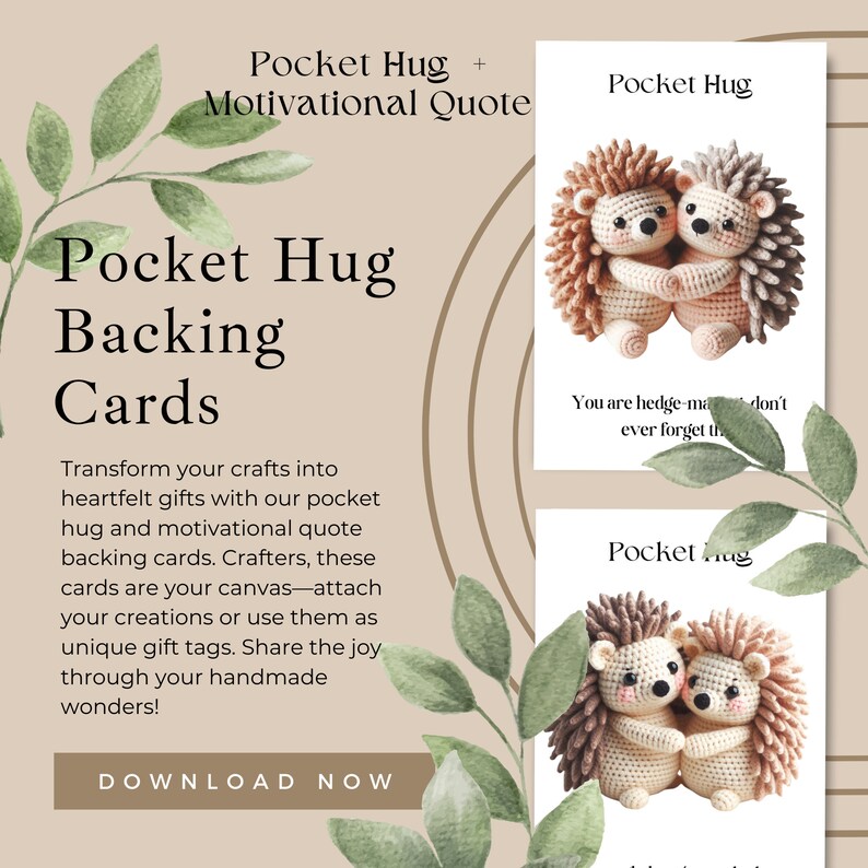 Pocket Hug Card Happy Hedgehuggers - Pocket Hug Backing Cards With ...