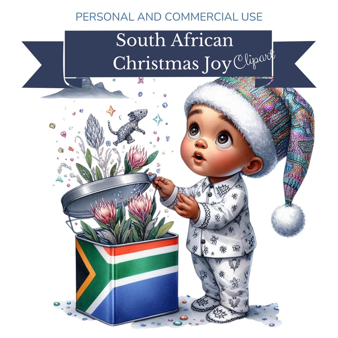 South African Christmas PNG | Watercolor Child Gift Art | African ...