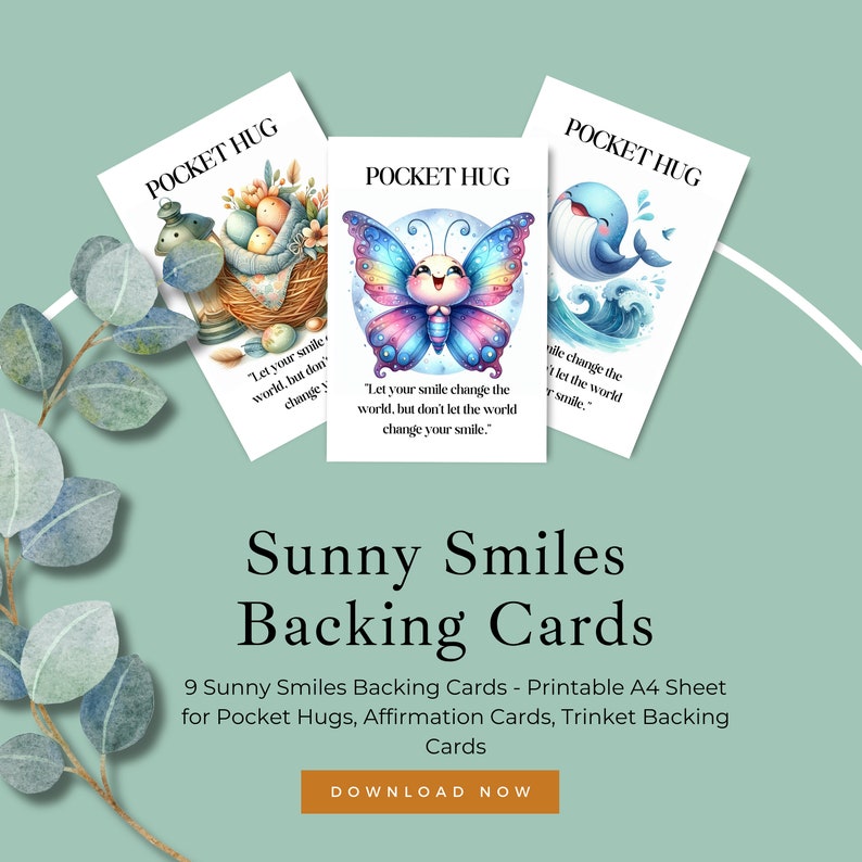 Sunny Smiles Pocket Hug Cards for Kids Encouragement & Positivity ...