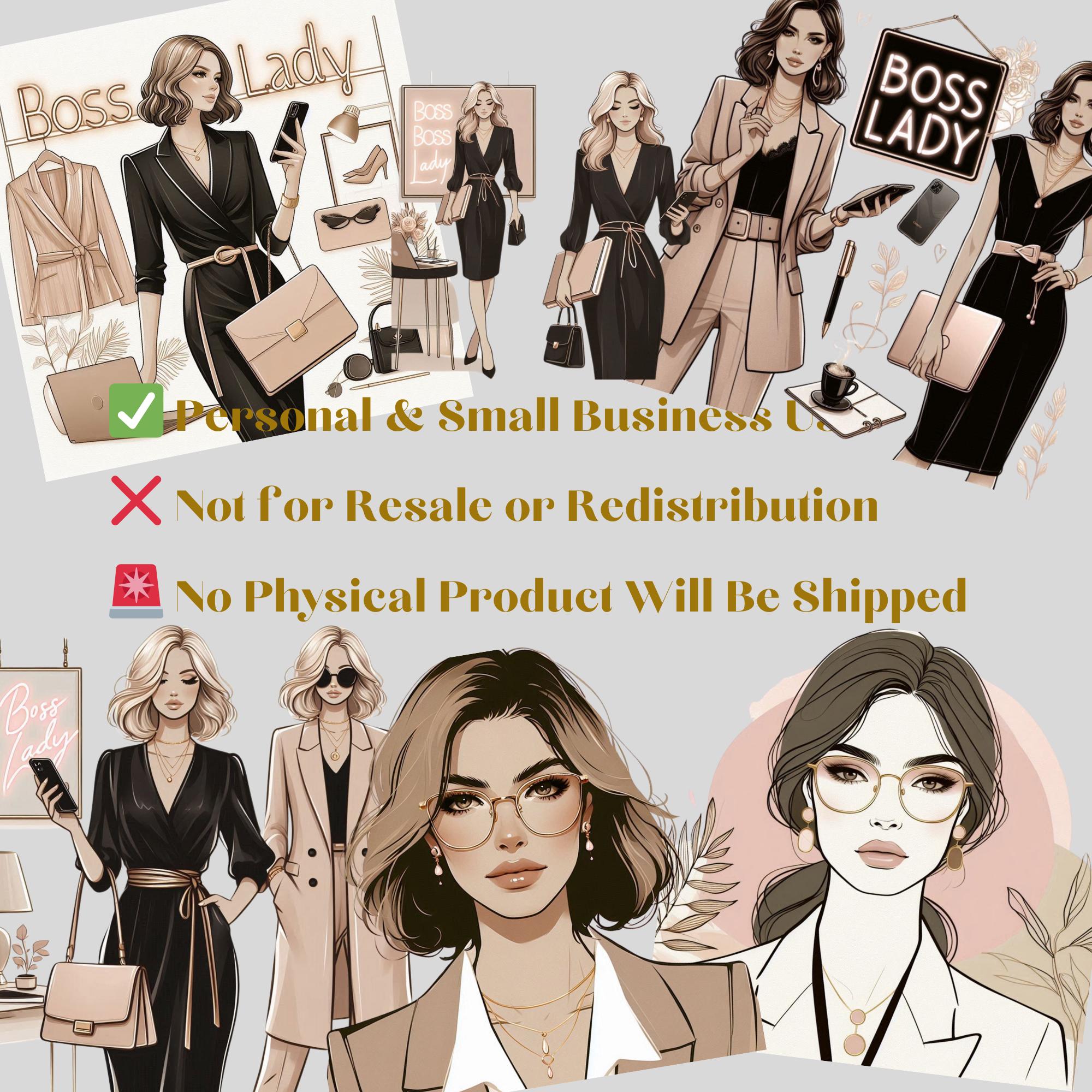 Female CEO Clipart Bundle: Office Chic PNG Graphics (digital Download ...