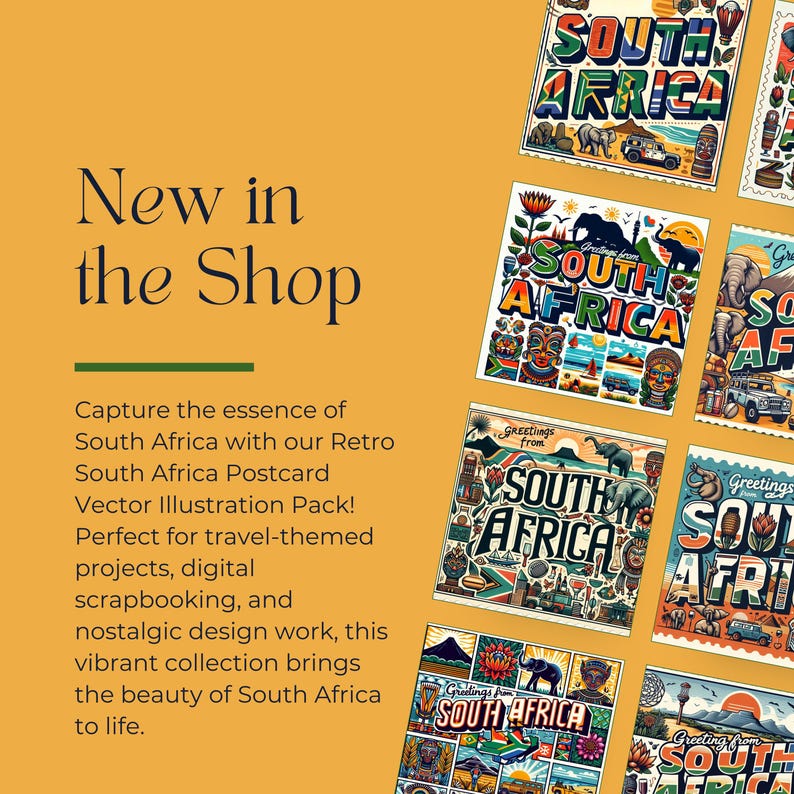 South Africa Postcard PNG | Greetings From SA Digital Art | African ...