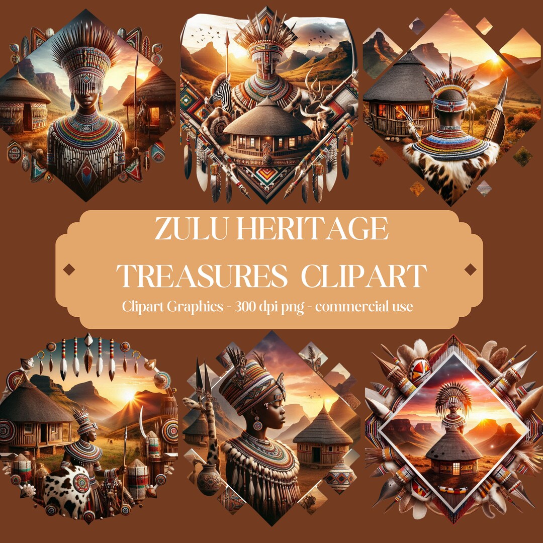 Zulu Heritage Treasures PNG Bundle | Traditional Dancer Beadwork ...