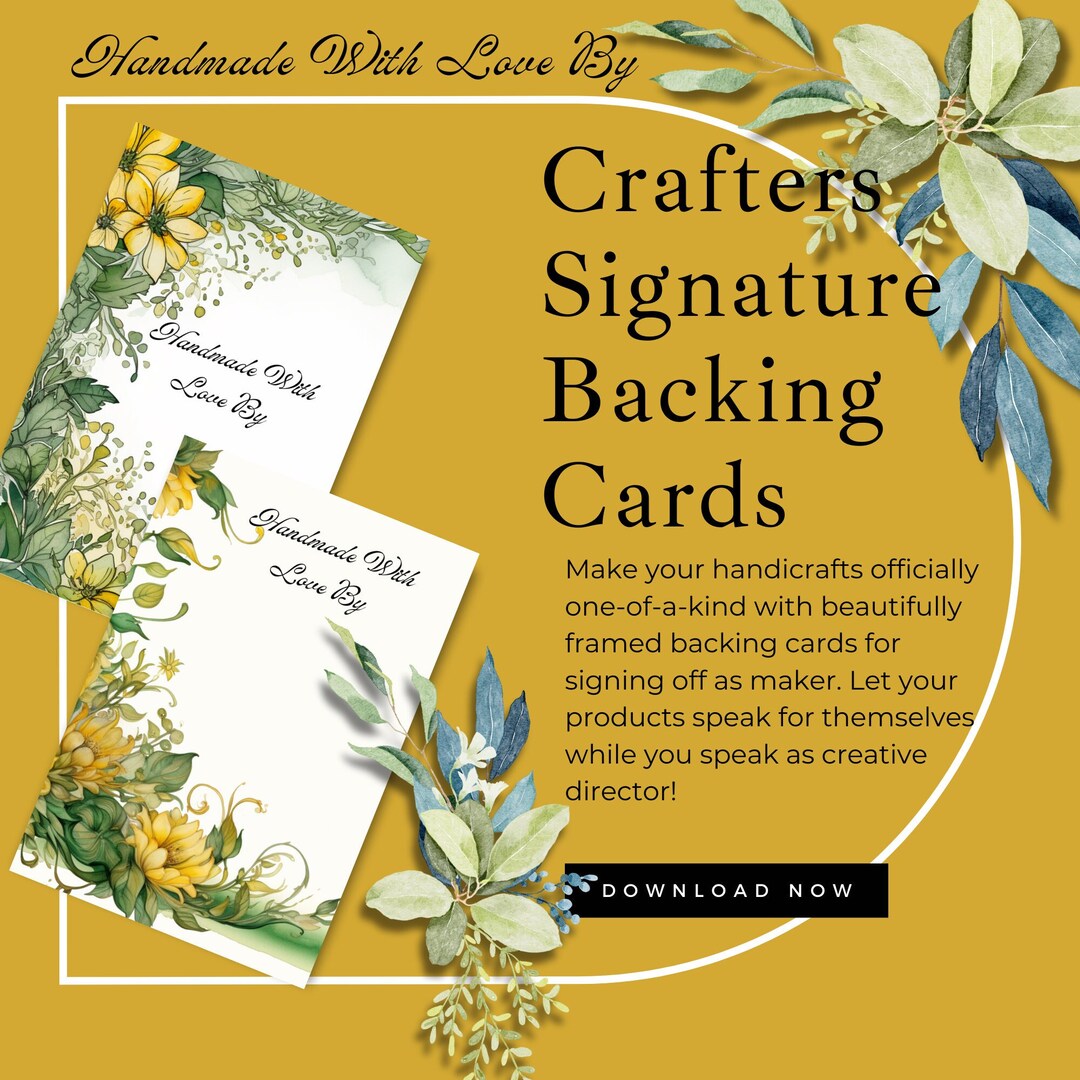 Yellow Floral Creators Signatures handmade With Love - Etsy