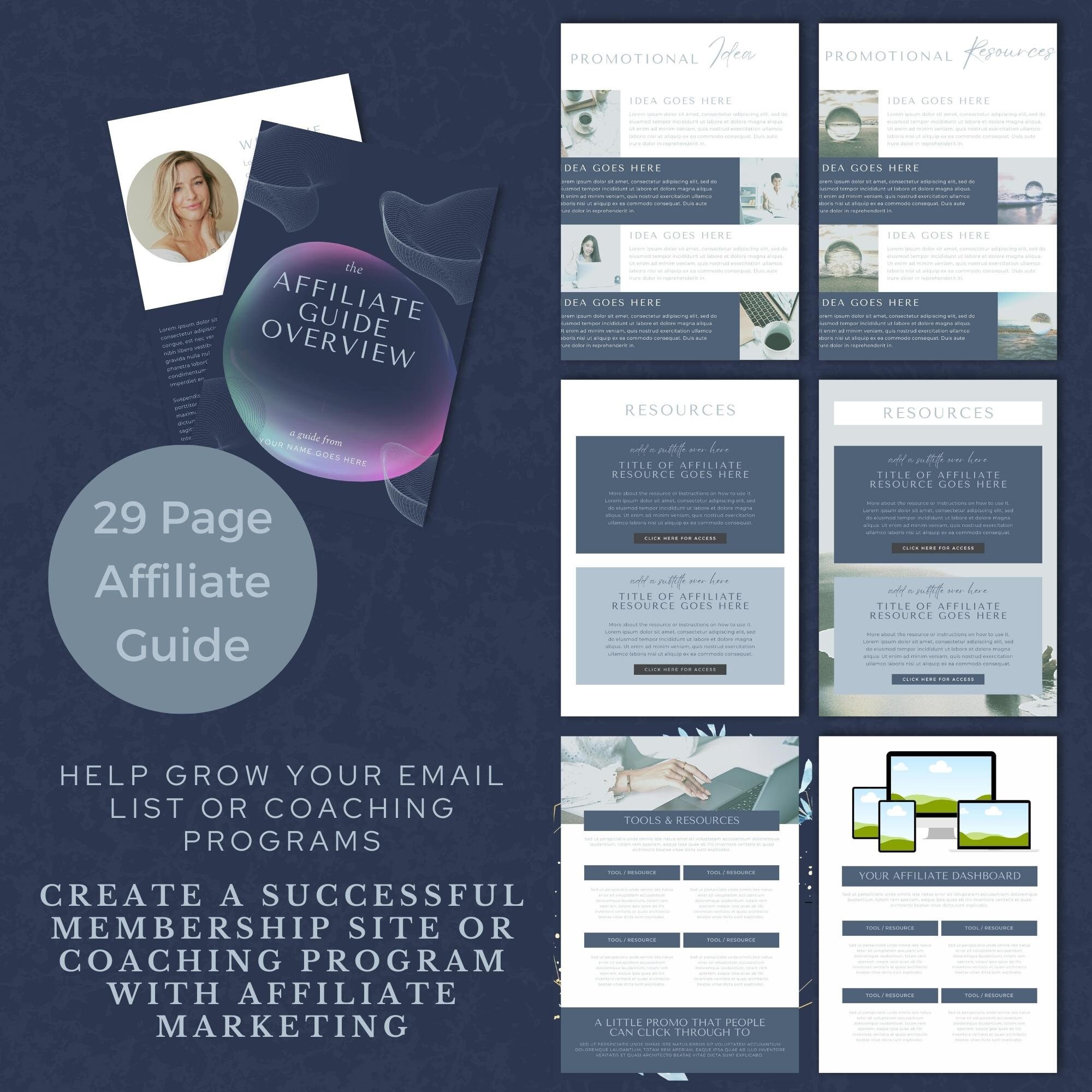 Affiliate Guide Canva Template, Affiliate Welcome Affiliate Marketing Canva Template Bundle ...
