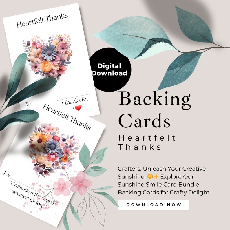 Pocket Hug Cards Printable Heartfelt Thanks Backing Cards Gratitude ...