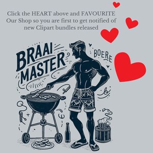 South African Braai Master Clipart Bundle: BBQ Graphics (digital ...