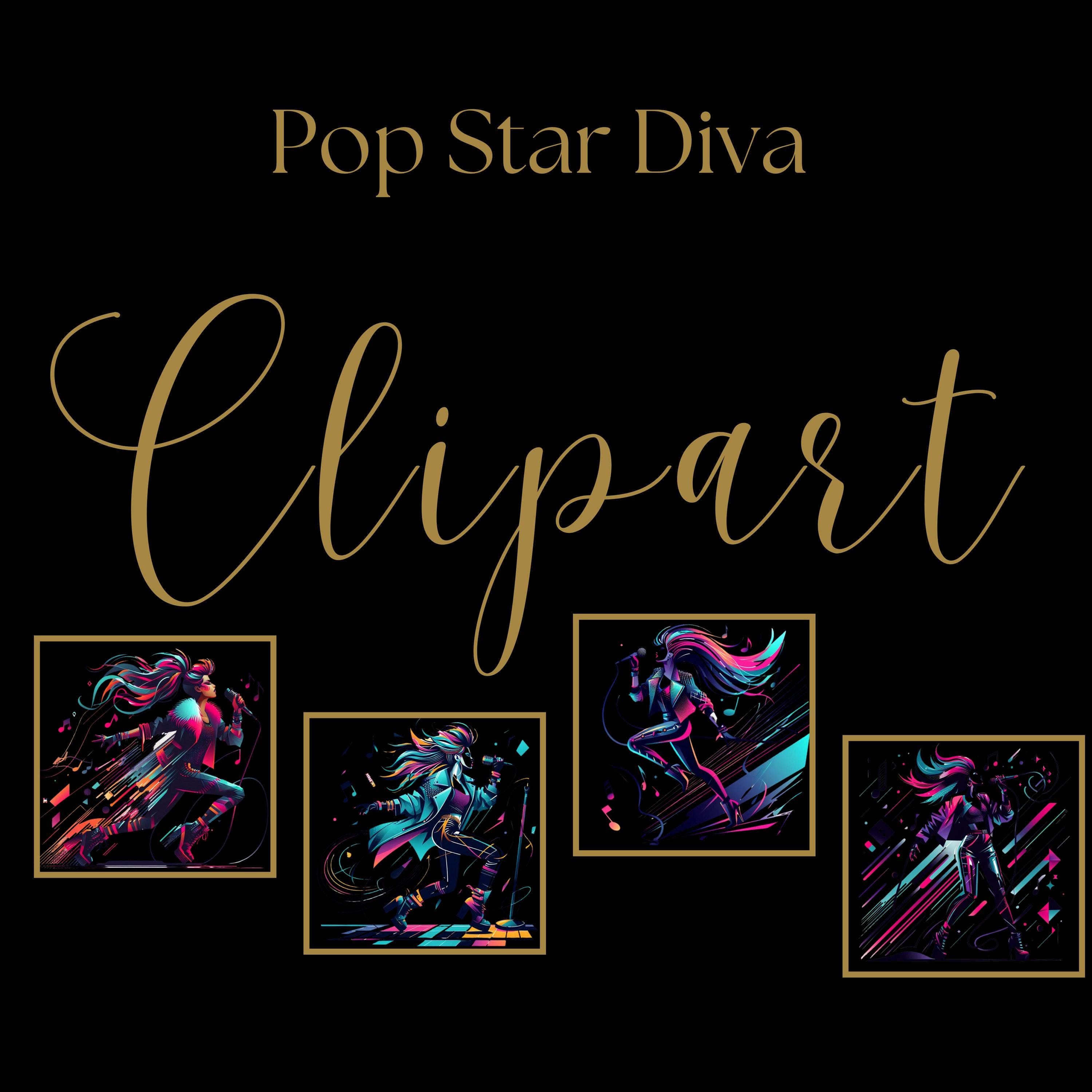 Pop Star Vector PNG Trendy Singer Clipart Music Icon Illustration Edgy ...