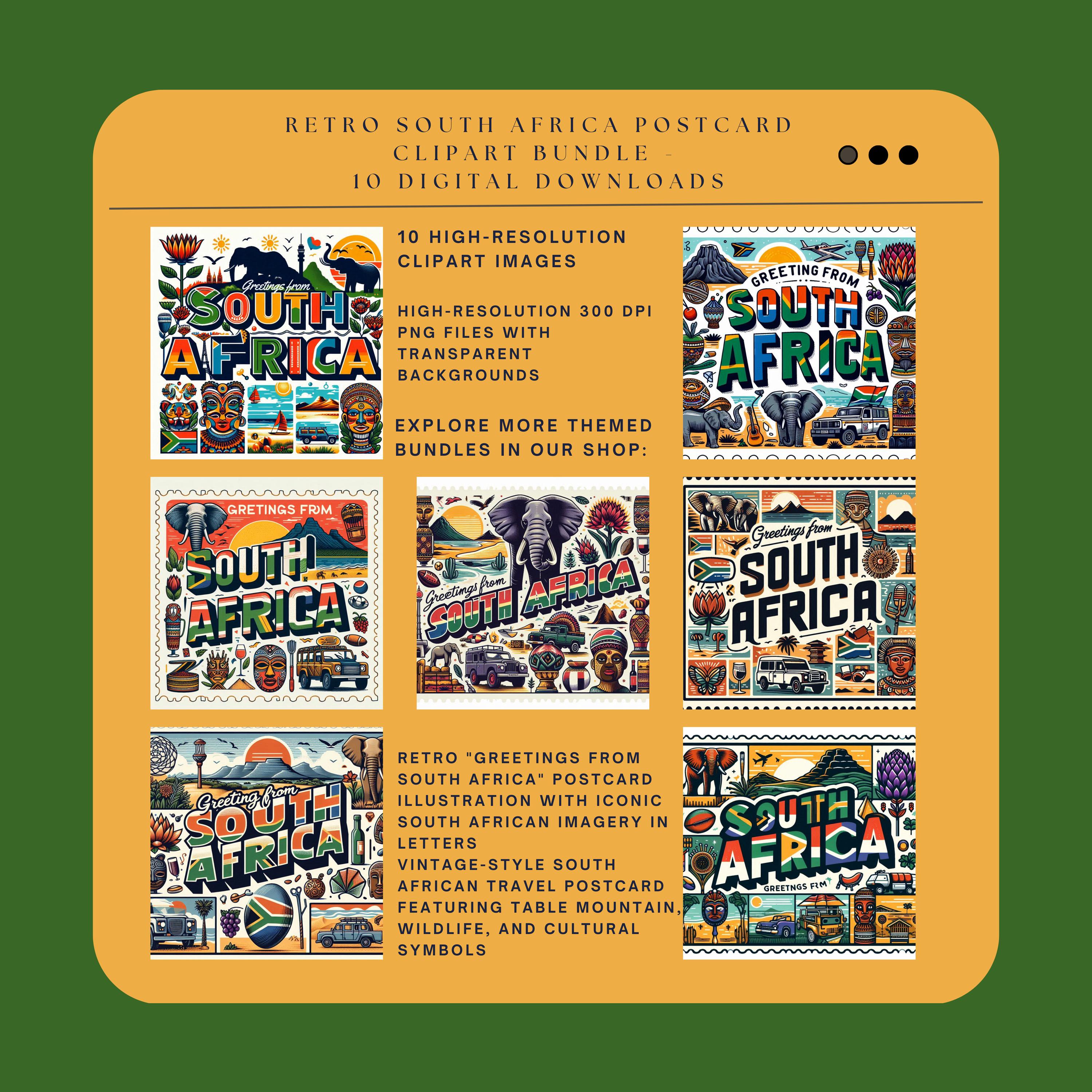 South Africa Postcard PNG | Greetings From SA Digital Art | African ...