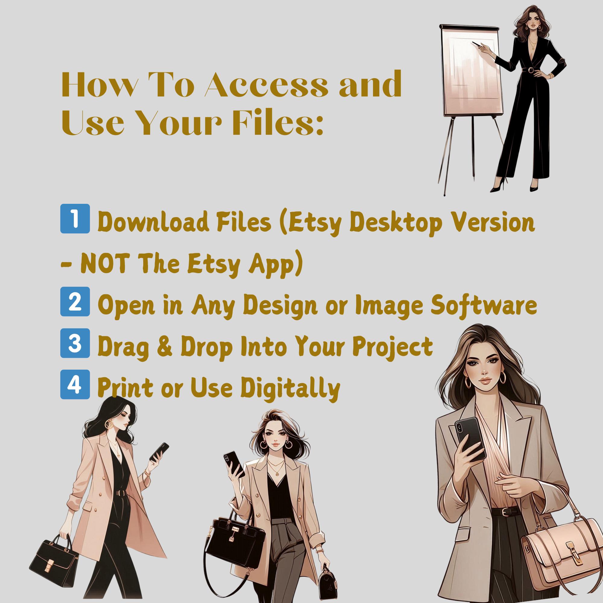 Boss Lady Clipart: Chic CEO, Blush Pink & Gold (15 Pngs) - Etsy
