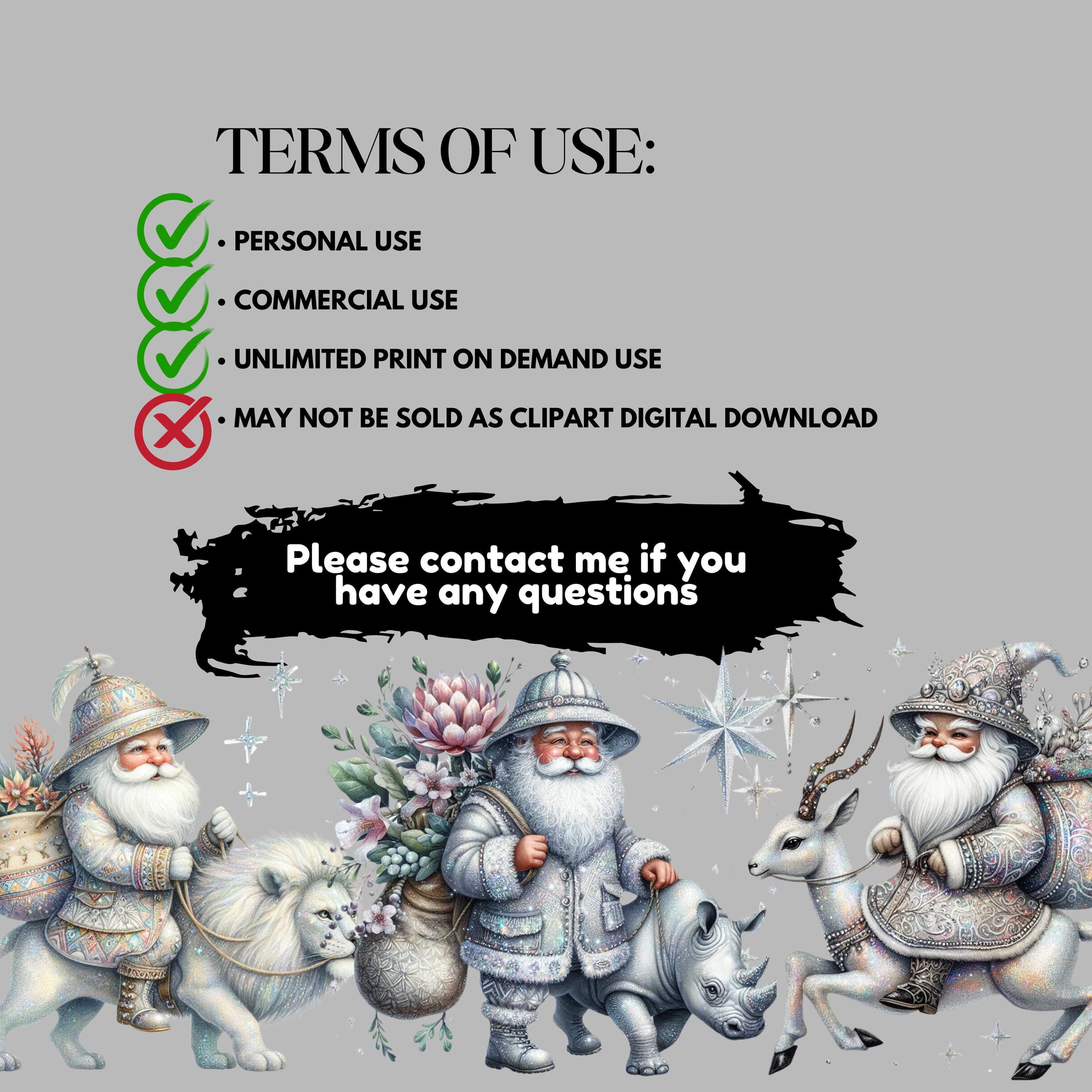 African Santa PNG | Safari Christmas Clipart | Springbok Sleigh Art ...