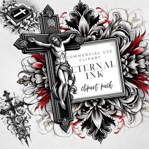 Eternal Ink Christian Tattoo Bundle - 35 Transparent 300 DPI Pngs - Etsy