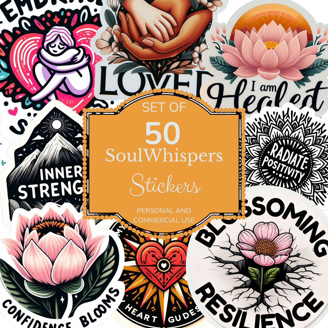 Healing Stickers Digital Download, Printable Art for Wellness ...
