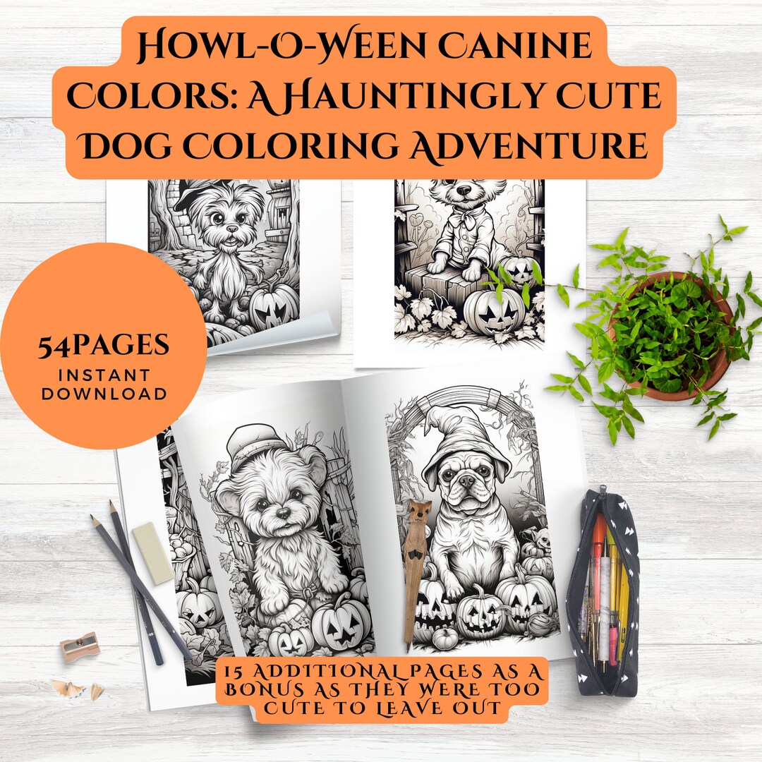 70 Pages Halloween Dog Coloring Pages | Canine Colors Printable Sheets ...