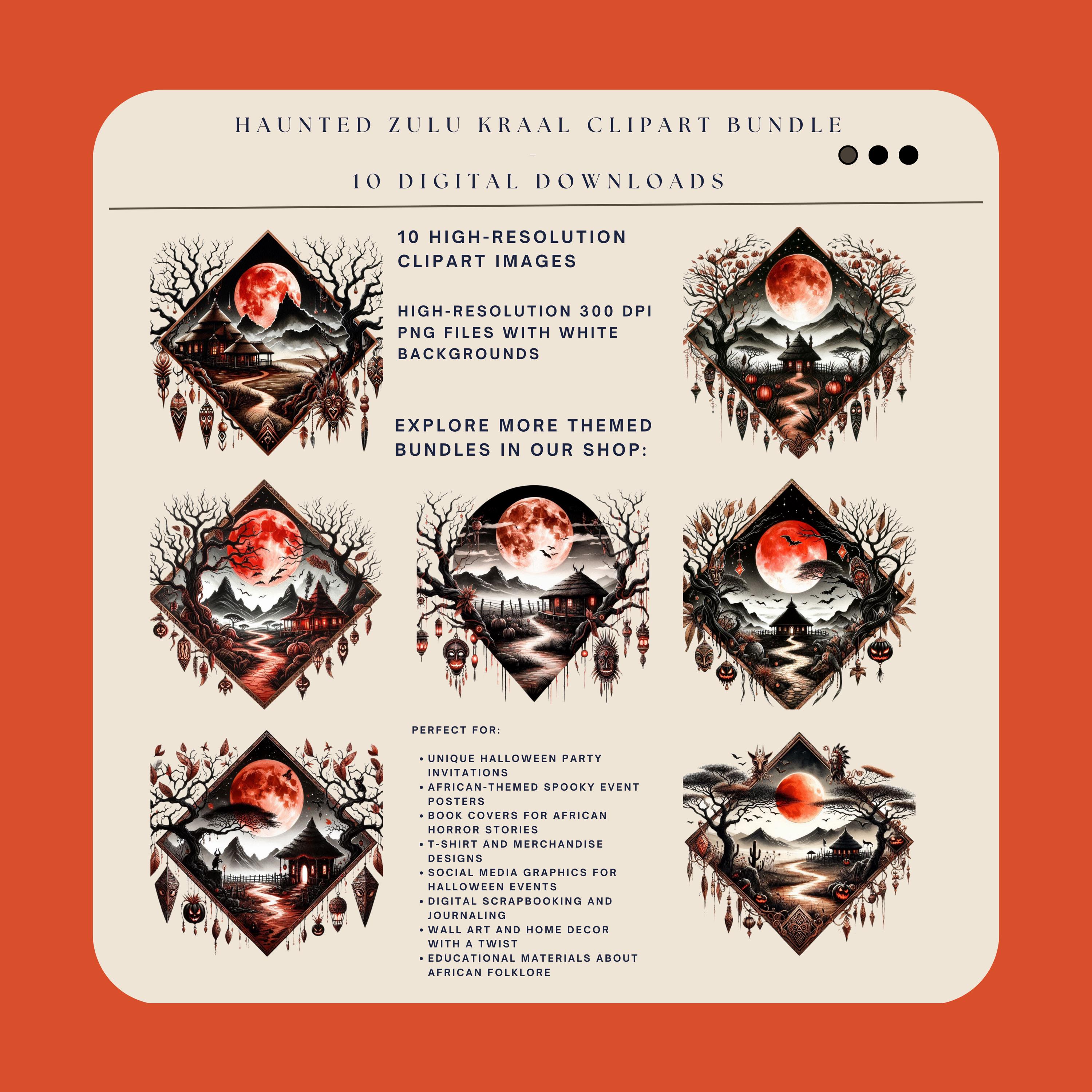 African Halloween PNG | Spooky Zulu Kraal Art | Tribal Ghost Clipart ...