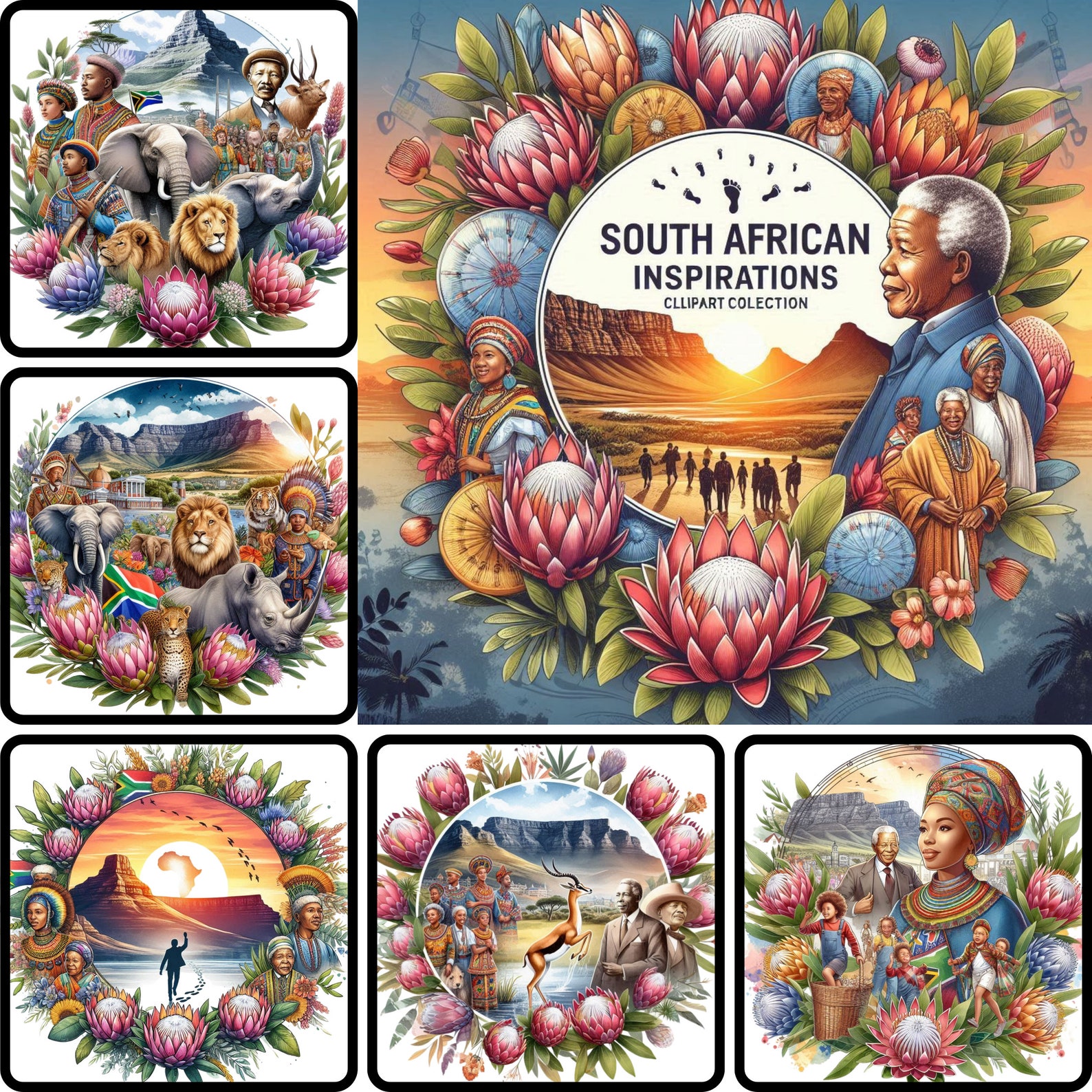 South African Inspirations: Clipart Collection - 10 Pngs - Transparent ...
