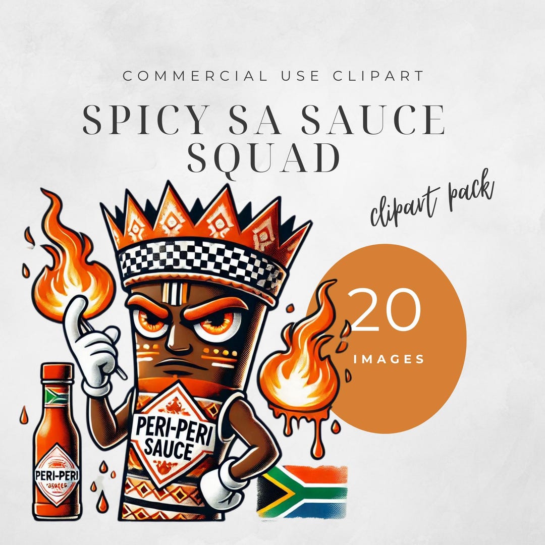 African Food Clipart, South African Sauce Characters PNG, Peri Peri ...