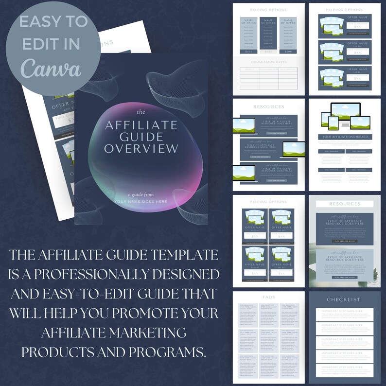 Affiliate Guide Canva Template, Affiliate Welcome Affiliate Marketing ...