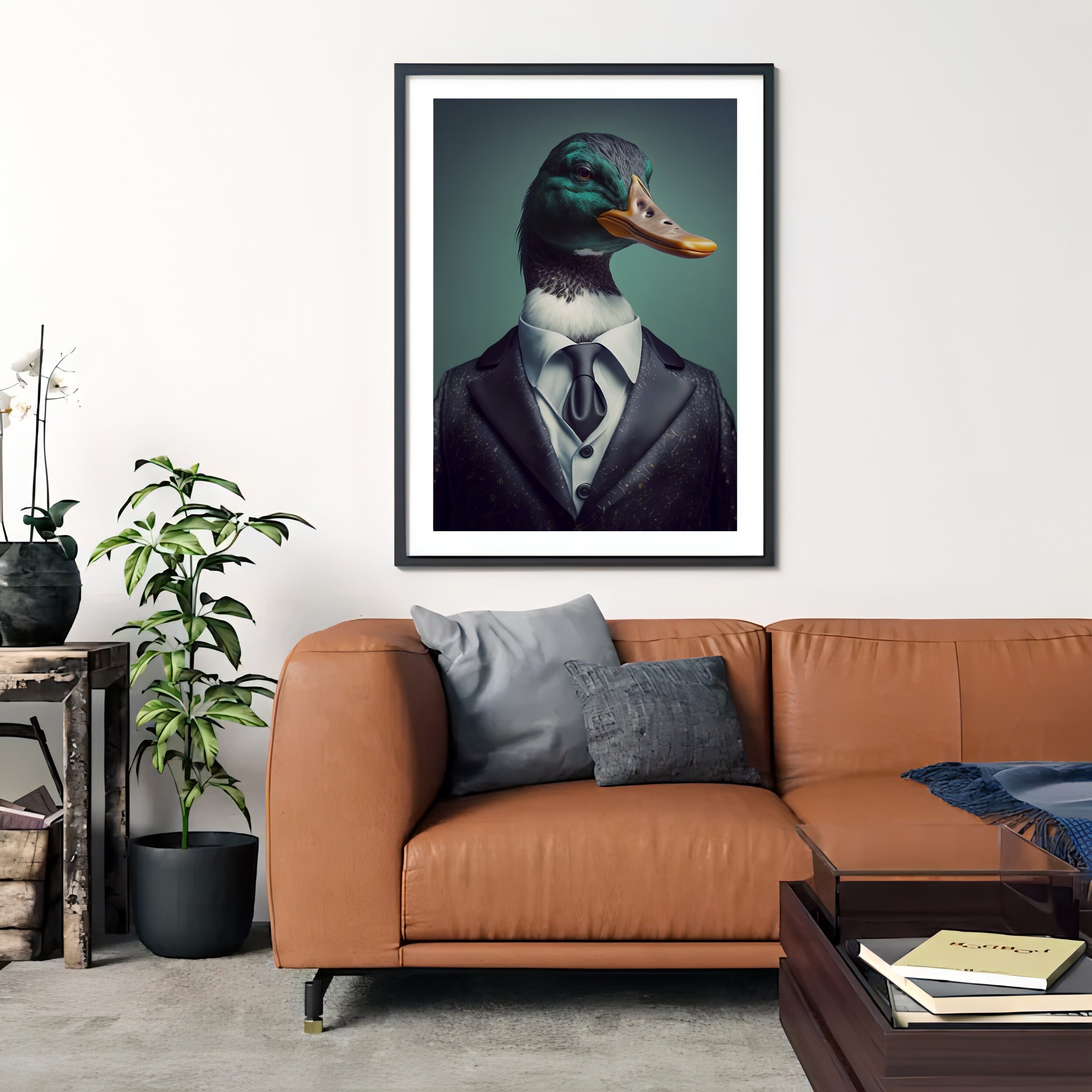 Poster of a Duck in Costume - Etsy