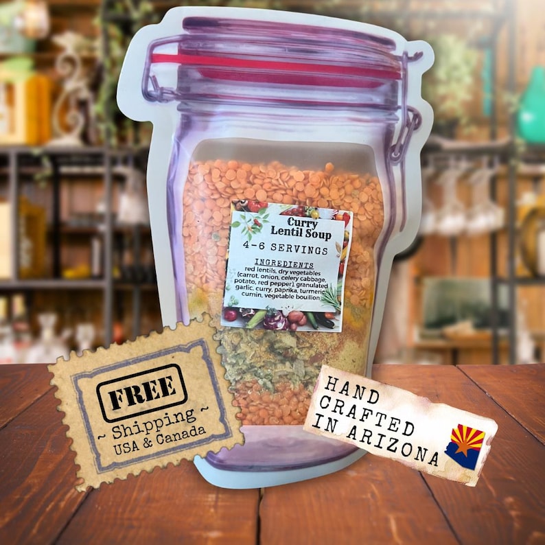 Curry Lentil Soup Mix: Handcrafted Arizona Cooking Gift - Etsy