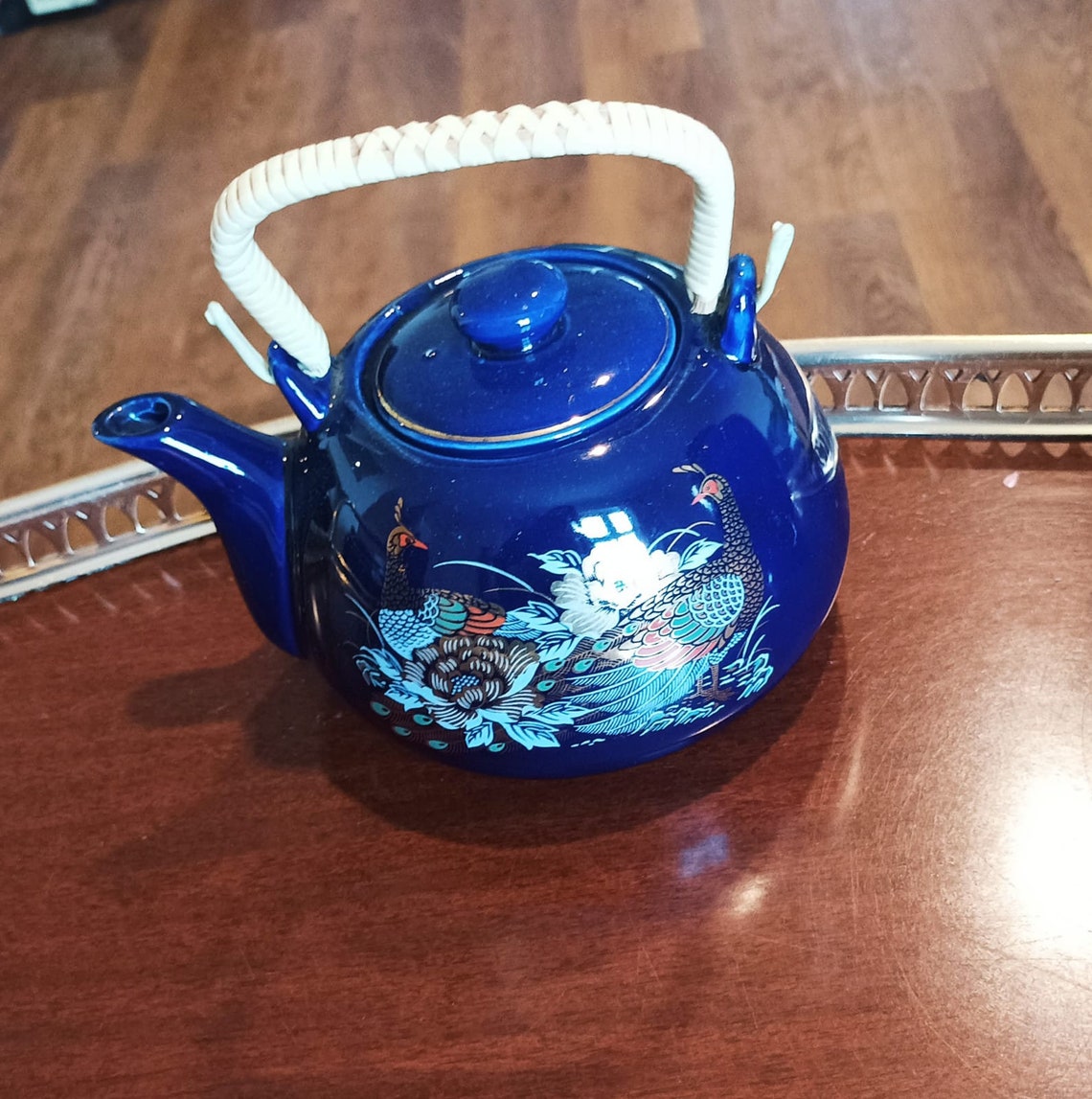 Vintage Japanese Cobalt Blue Tea Set - Etsy