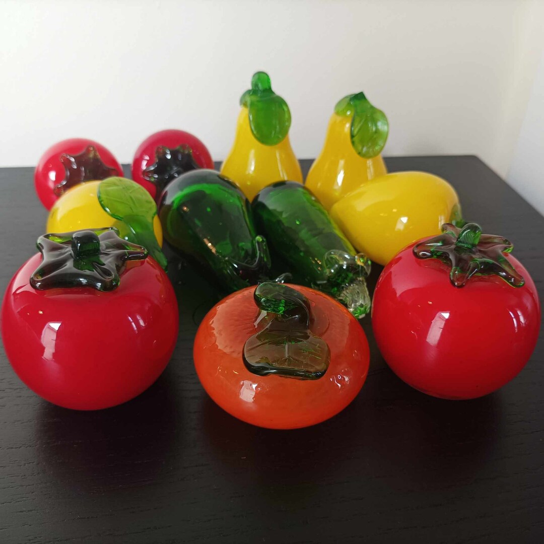 Large Selection of Murano Style Glass Fruit - Etsy