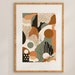 Modern Abstract Shapes in Earthy Colours Wall Art Poster, Modern Art ...